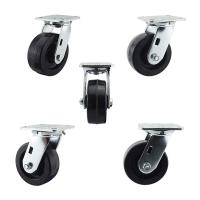 China Black Heat Resistant swivel Oven Trolley 5 Inch Replacement Caster Wheels for sale
