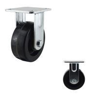 China Flat Tread Plate Mount 350kg Capacity 125mm 5 Inch Phenolic Rigid Caster for sale