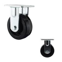 China Flat Tread Plate Mount 350kg Capacity 125mm 5 Inch Phenolic Rigid Caster for sale
