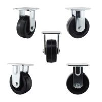 China Flat Tread Plate Mount 350kg Capacity 125mm 5 Inch Phenolic Rigid Caster for sale