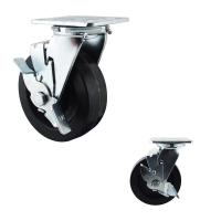 China 880LBS Drying Rack Side Brake Swivel 6 Inch Phenolic Caster Wheels for sale