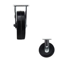 China 1100LBS Capacity 200mm Rigid Heat Resistant Heavy Duty Industrial Casters Wheel for sale