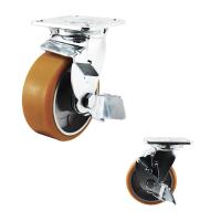 China Aluminium  5 Inch Side Lock Heavy Duty Casters With Ball Bearing for sale