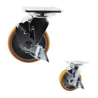China Aluminium  5 Inch Side Lock Heavy Duty Casters With Ball Bearing for sale
