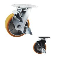 China Aluminium  5 Inch Side Lock Heavy Duty Casters With Ball Bearing for sale