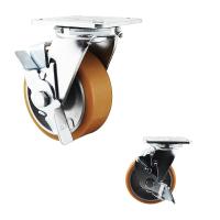 China Aluminium  5 Inch Side Lock Heavy Duty Casters With Ball Bearing for sale