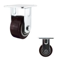 China PU 4 Inch Replacement 440LBS PP Core Heavy Duty Rigid Casters for sale
