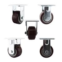 China PU 4 Inch Replacement 440LBS PP Core Heavy Duty Rigid Casters for sale
