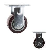 China PU 4 Inch Replacement 440LBS PP Core Heavy Duty Rigid Casters for sale