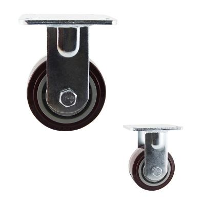 China PU 4 Inch Replacement 440LBS PP Core Heavy Duty Rigid Casters for sale