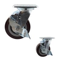 China Polyurethane 506LBS Side Lock Swivel Wheels With Ball Bearing for sale
