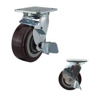 China Polyurethane 506LBS Side Lock Swivel Wheels With Ball Bearing for sale
