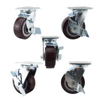 China Polyurethane 506LBS Side Lock Swivel Wheels With Ball Bearing for sale