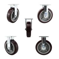 China 8 Inch FLat Tread PU Wheel 660LBS Dolly  Heavy Duty Casters for sale