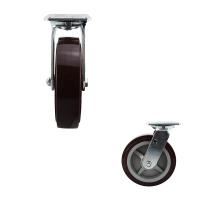 China Flat Tread  200mm Silent Wheel 300kg Swivel PU Castor for sale