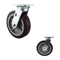 China Flat Tread  200mm Silent Wheel 300kg Swivel PU Castor for sale