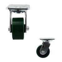 China 4x2 Inch Green 360 Degree Rotating Iron Core Heavy Duty Casters for sale