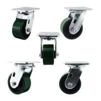 China 4x2 Inch Green 360 Degree Rotating Iron Core Heavy Duty Casters for sale