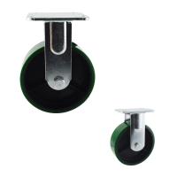 China 150x50mm Green  Iron Core Direction Plate Heavy Duty Casters for sale