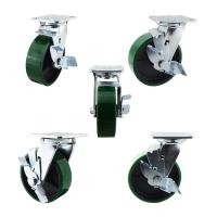 China 990LBS Capacity 6 Inch PU Swivel Locking Silent Heavy Duty Casters for sale