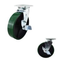 China 8 Inch Wheel High Capacity PU Iron Locking Swivel Castors for sale