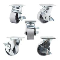 China 200kg High Load Bearing Cast Iron 4 Inch Dolly Wheels For Cabinets Furniture for sale