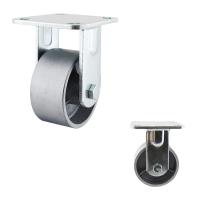 China 100mm  200kg Silver Cast Iron Rigid Caster Wheels For Table Furniture for sale