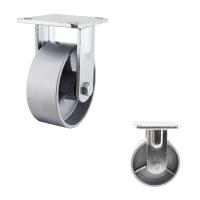 China 5 Inch Silver Furniture Roller Bearing Fixed Wheel Castors for sale