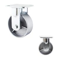 China 5 Inch Silver Furniture Roller Bearing Fixed Wheel Castors for sale