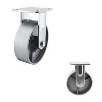 China OEM 6x2 Inch Solid Silver Wheel Heavy Duty Fixed Cast Iron Casters for sale