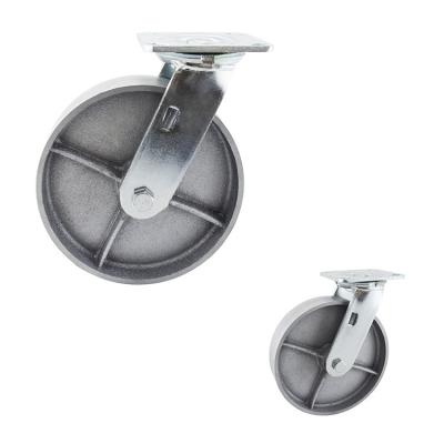 China Solid Core 8 Inch 660LBS Capacity Furniture Swivel Plate Caster Wheels for sale