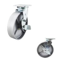 China 8x2 Inch Swivel Plate 660LBS Furniture Lockable Caster Wheels for sale