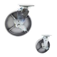 China 8x2 Inch Swivel Plate 660LBS Furniture Lockable Caster Wheels for sale