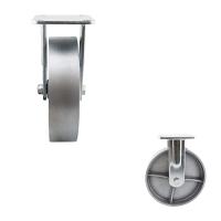 China 200mm Diameter 300kg Load Capacity Cast Iron Metal Trolley Wheels for sale
