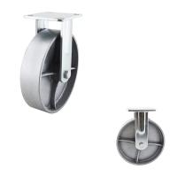 China 200mm Diameter 300kg Load Capacity Cast Iron Metal Trolley Wheels for sale