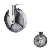China 200mm Diameter 300kg Load Capacity Cast Iron Metal Trolley Wheels for sale