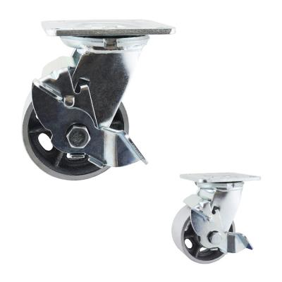 China 4 Inch 200kg Capacity Swivel Heavy Duty Furniture Castors With Roller Bearing for sale