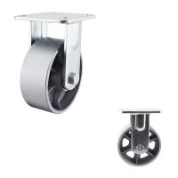 China 125x50mm Diameter Cast Iron Heavy Duty Casters With Grease Nipple for sale