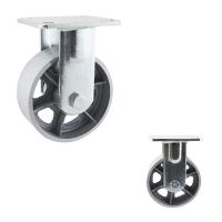China 125x50mm Diameter Cast Iron Heavy Duty Casters With Grease Nipple for sale