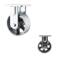 China 125x50mm Diameter Cast Iron Heavy Duty Casters With Grease Nipple for sale