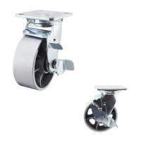 China Side Lock 230kg Hollow Core 5 Inch Swivel Heavy Duty Braked Castors With Brake for sale