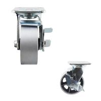 China Side Lock 230kg Hollow Core 5 Inch Swivel Heavy Duty Braked Castors With Brake for sale