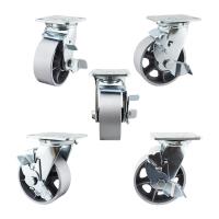 China Side Lock 230kg Hollow Core 5 Inch Swivel Heavy Duty Braked Castors With Brake for sale