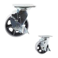 China Side Lock 230kg Hollow Core 5 Inch Swivel Heavy Duty Braked Castors With Brake for sale