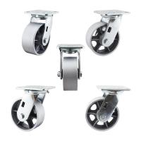 China 5 Inch Hollow Core Iron Swivel Plate Industrial Caster Wheels for sale