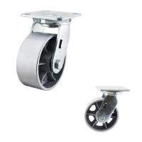 China 5 Inch Hollow Core Iron Swivel Plate Industrial Caster Wheels for sale