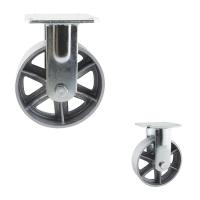 China 6x2 Inch Silver Wheel 280kg Load Capacity Heavy Duty Rigid Casters for sale