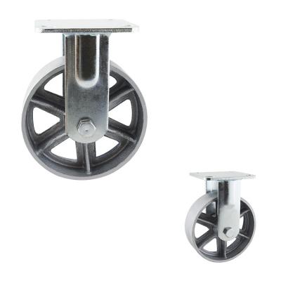 China 6x2 Inch Silver Wheel 280kg Load Capacity Heavy Duty Rigid Casters for sale