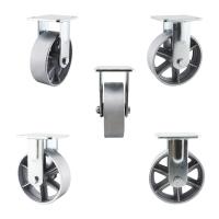 China 6x2 Inch Silver Wheel 280kg Load Capacity Heavy Duty Rigid Casters for sale