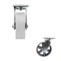 China ISO9001 Flat Tread Swivel Plate 6 Inch Swivel Castor Wheels For Dolly for sale